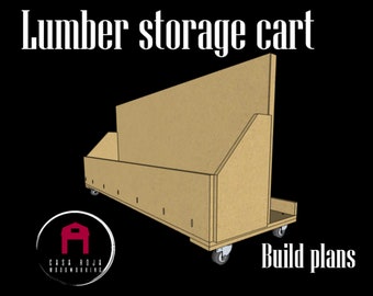 Wood/lumber Storage Cart Plans - Etsy