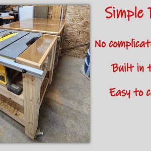 Woodworking Workbench Plans Built in Table Saw Dewalt DWE7491RS - Small ...