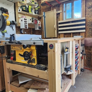 Woodworking Workbench Plans Built in Table Saw Dewalt DWE7491RS - Small ...