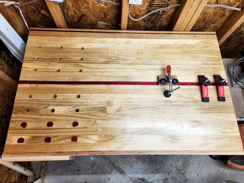 Solid Wood Woodworking Workbench, Assembly Table Version Build Plans ...