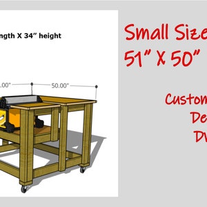 Woodworking Workbench Plans Built in Table Saw Dewalt DWE7491RS - Small ...