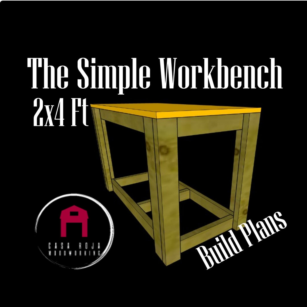 The Simple Workbench 2x4 Ft Build Plans - Etsy