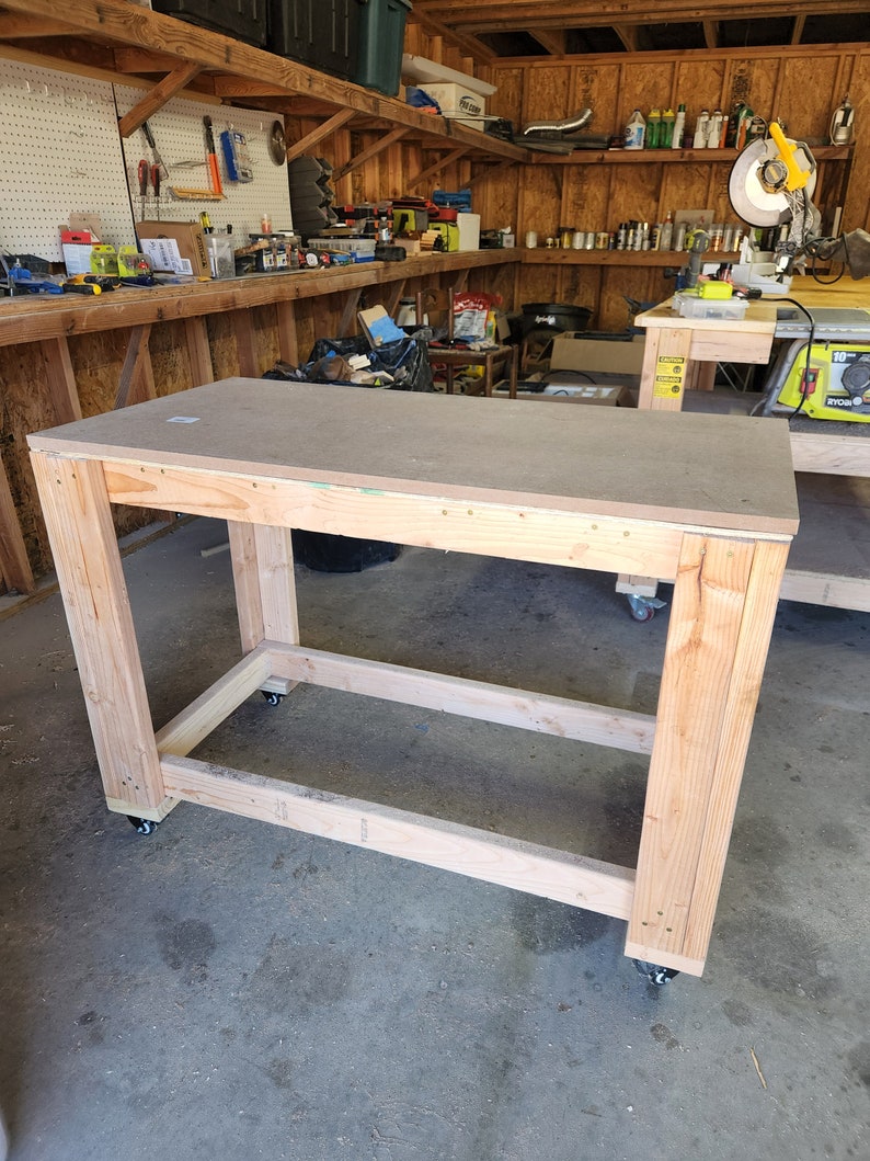 The Simple Workbench 2x4 Ft Build Plans - Etsy