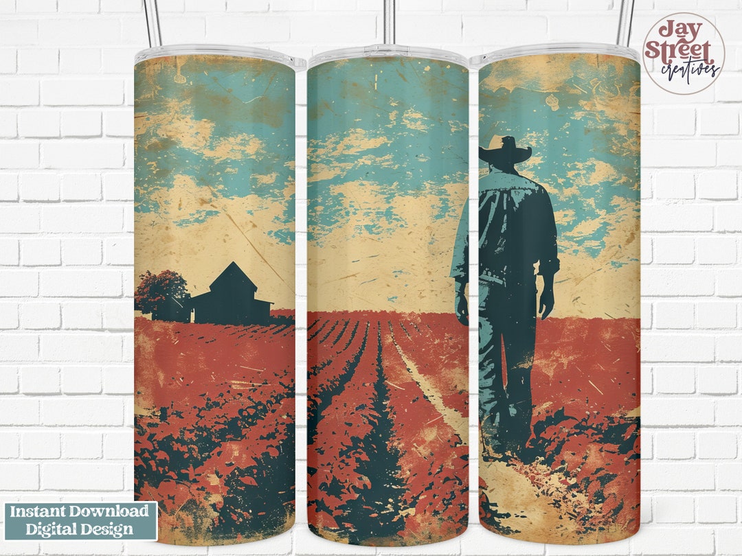 Farmer 20 Oz Skinny Sublimation Design, Tumbler Wrap, Digital File, PNG ...