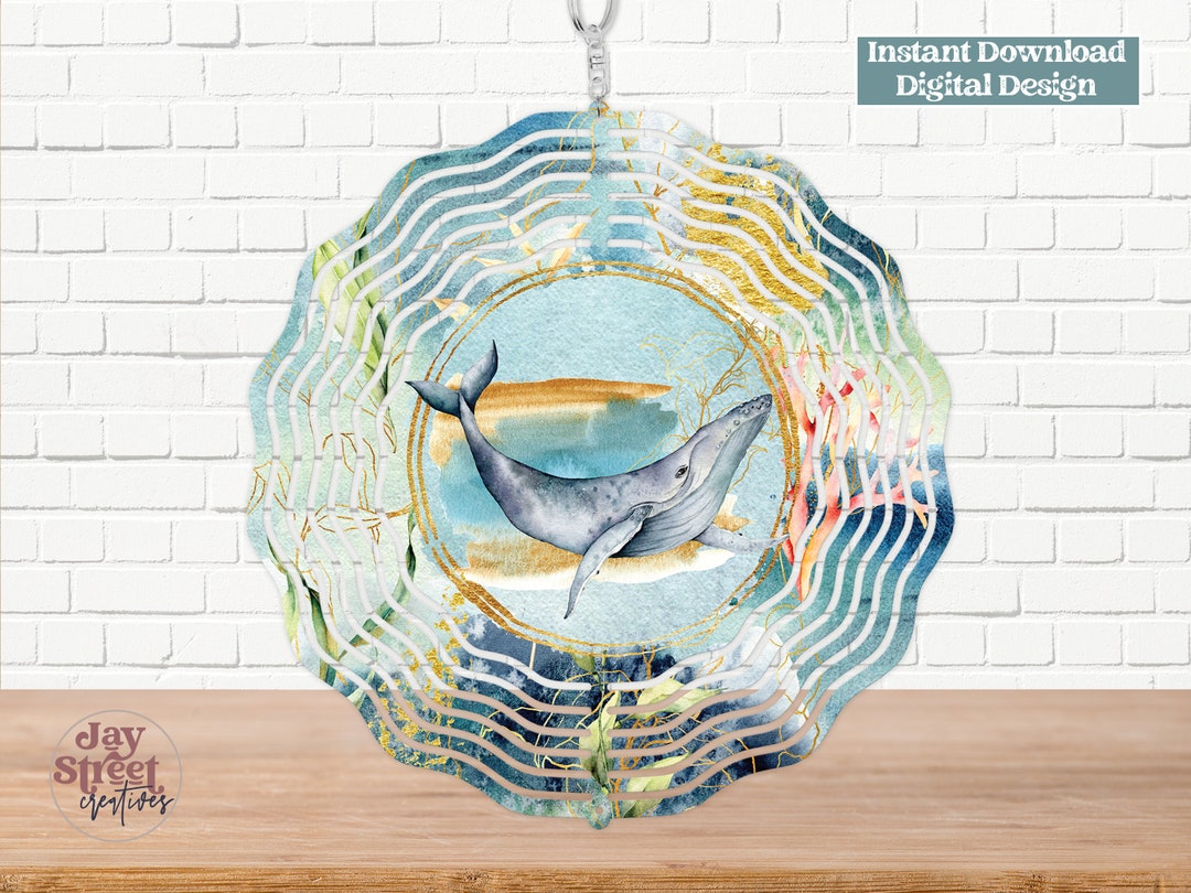 Wind Spinner Ocean Whale, Sublimation Design, Digital Download, PNG ...