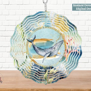 Wind Spinner Ocean Whale, Sublimation Design, Digital Download, PNG ...