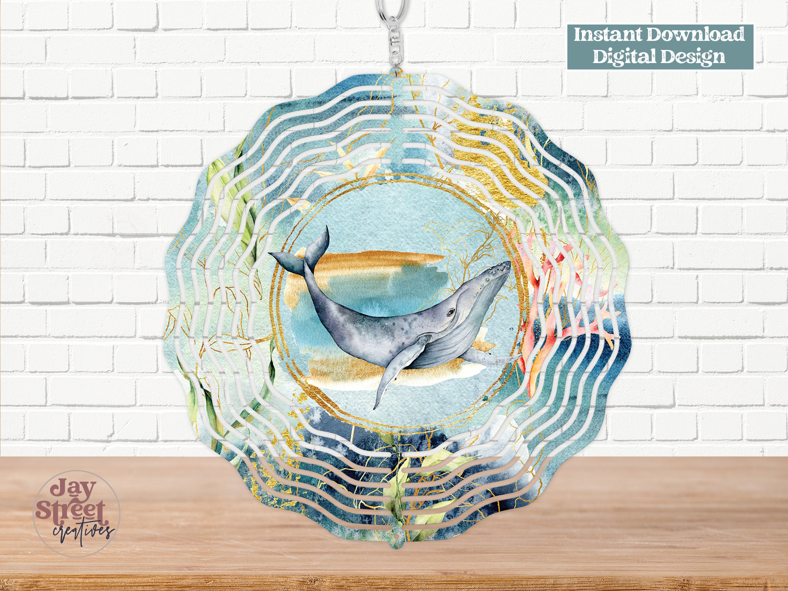 Wind Spinner Ocean Whale, Sublimation Design, Digital Download, PNG ...