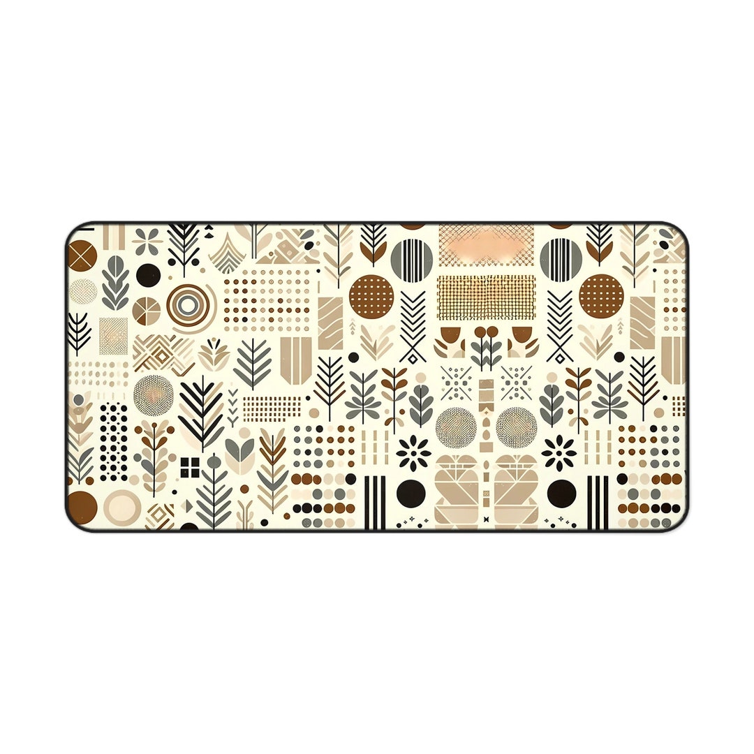 Scattered Boho Desk Mat Desk Protector Keyboard Mat Durable Desk Mat ...