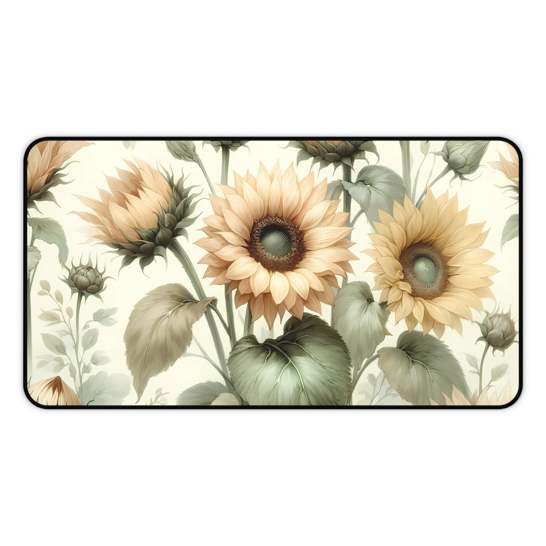 Sunflowers Desk Mat Desk Protector Keyboard Mat Durable Desk Mat ...