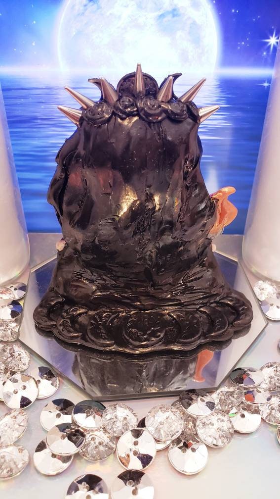 Hecate Triple Moon Goddess Crystal Statue Polymer Clay - Etsy