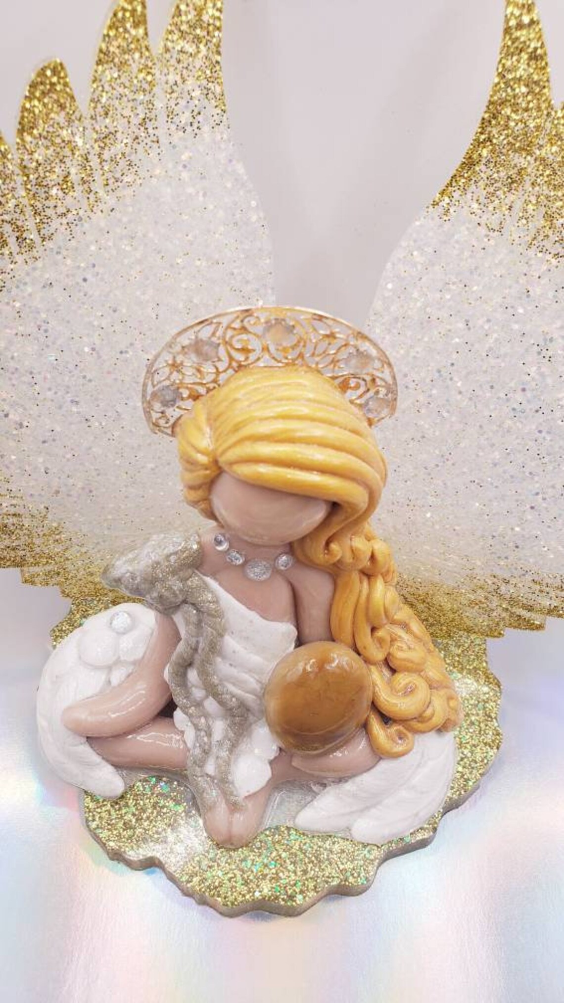 Archangel Gabriel Crystal Goddess Statue Polymer Figurine Doll - Etsy