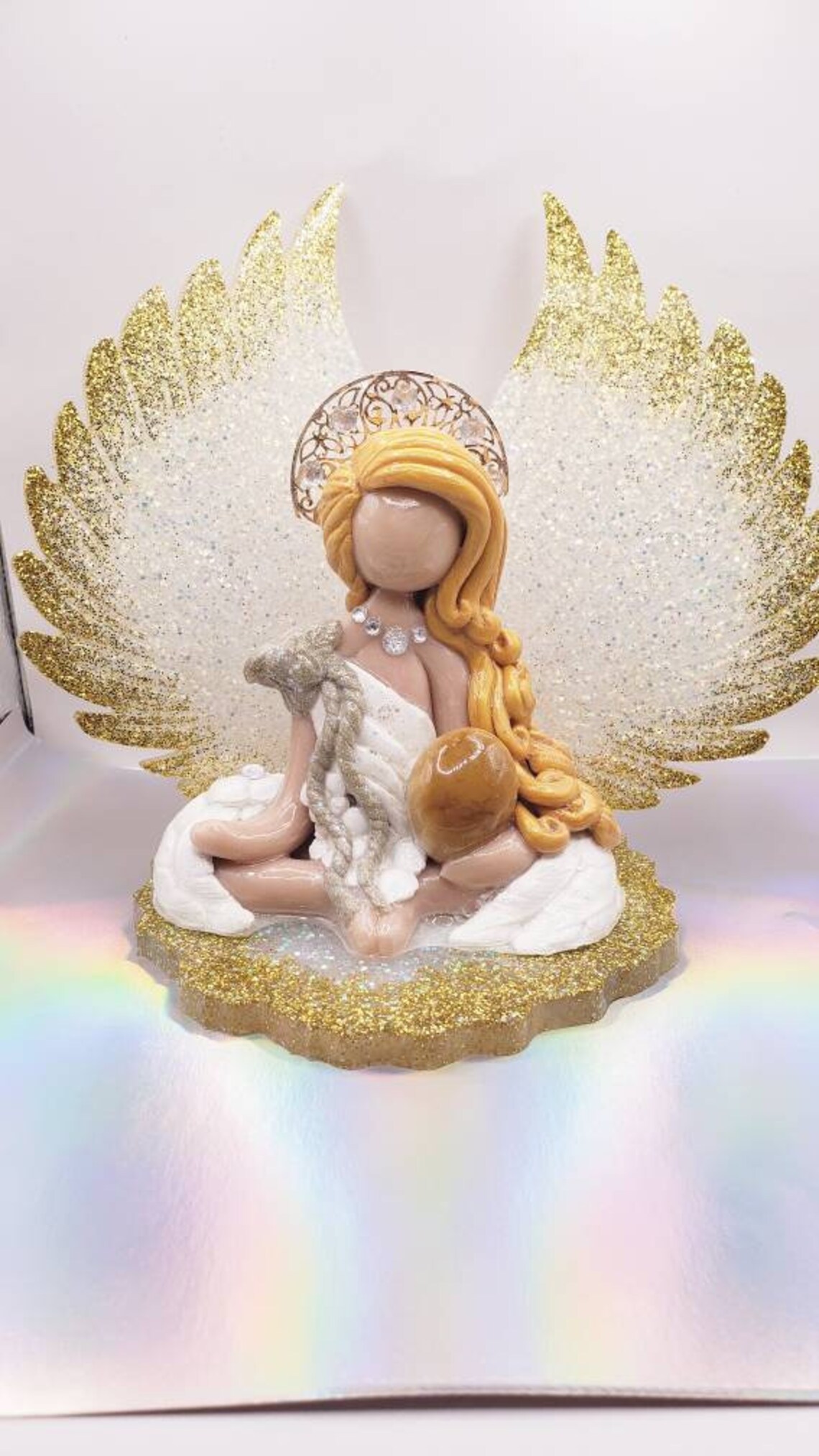 Archangel Gabriel Crystal Goddess Statue Polymer Figurine Doll - Etsy