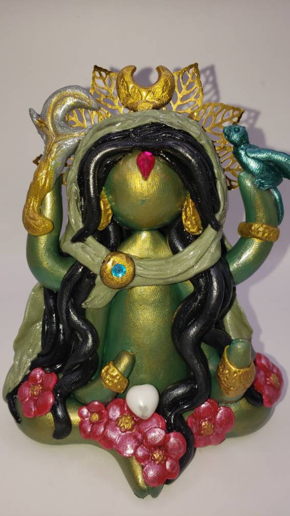 Kalima Crystal Goddess Clay Statue Handmade Figurine Divine - Etsy