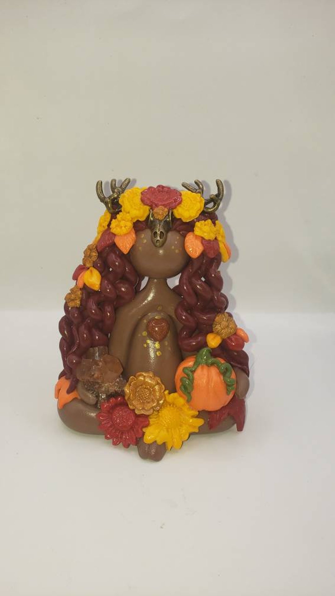 Mabon Crystal Goddess Statue Autumn Equinox Alter Clay Figurine Doll ...