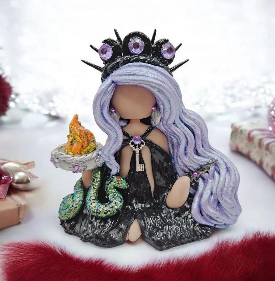 Handmade Hecate Statue: Polymer Clay Greek Goddess Altar Decor - Etsy