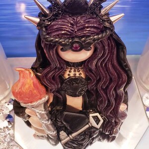 Hecate Triple Moon Goddess Crystal Statue Polymer Clay Figurine Doll ...