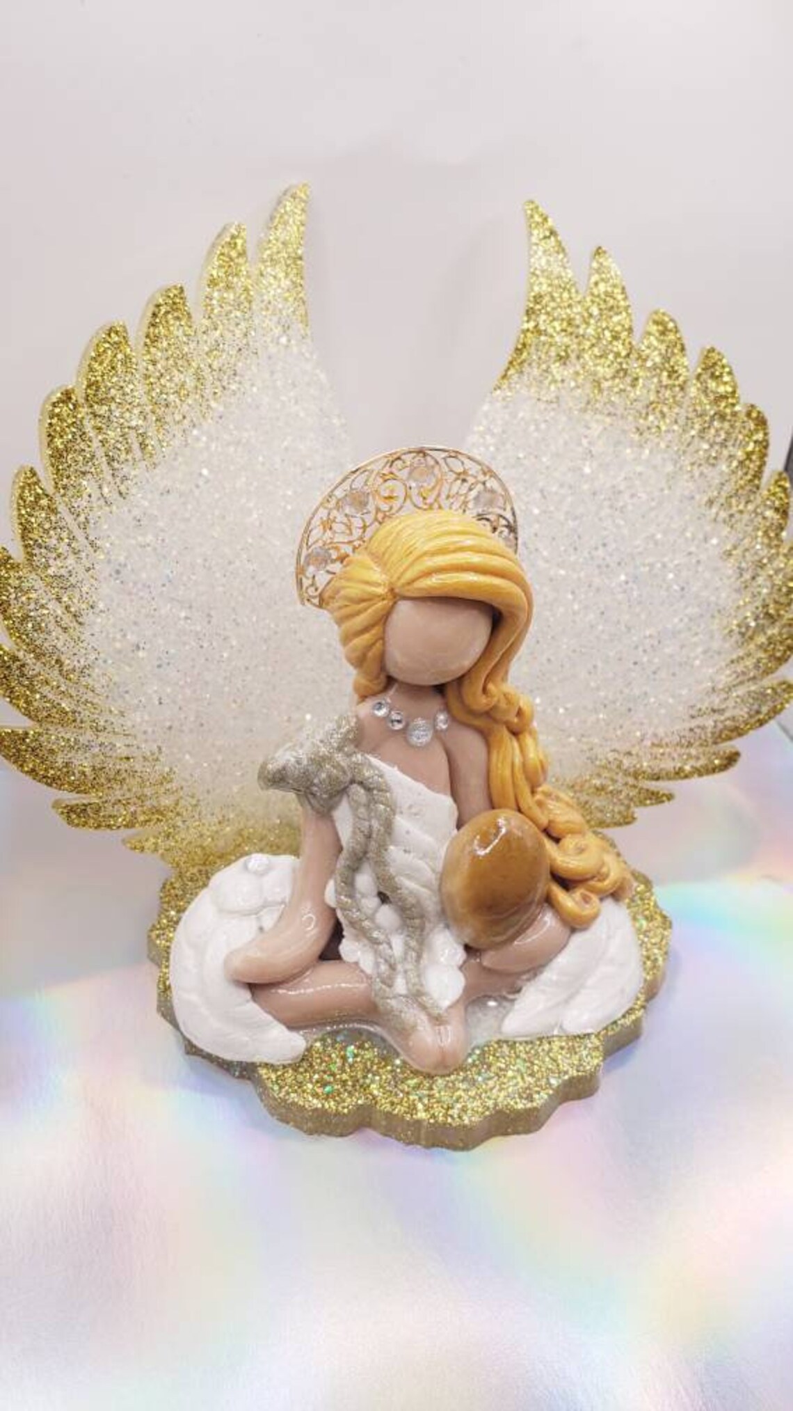 Archangel Gabriel Crystal Goddess Statue Polymer Figurine Doll - Etsy