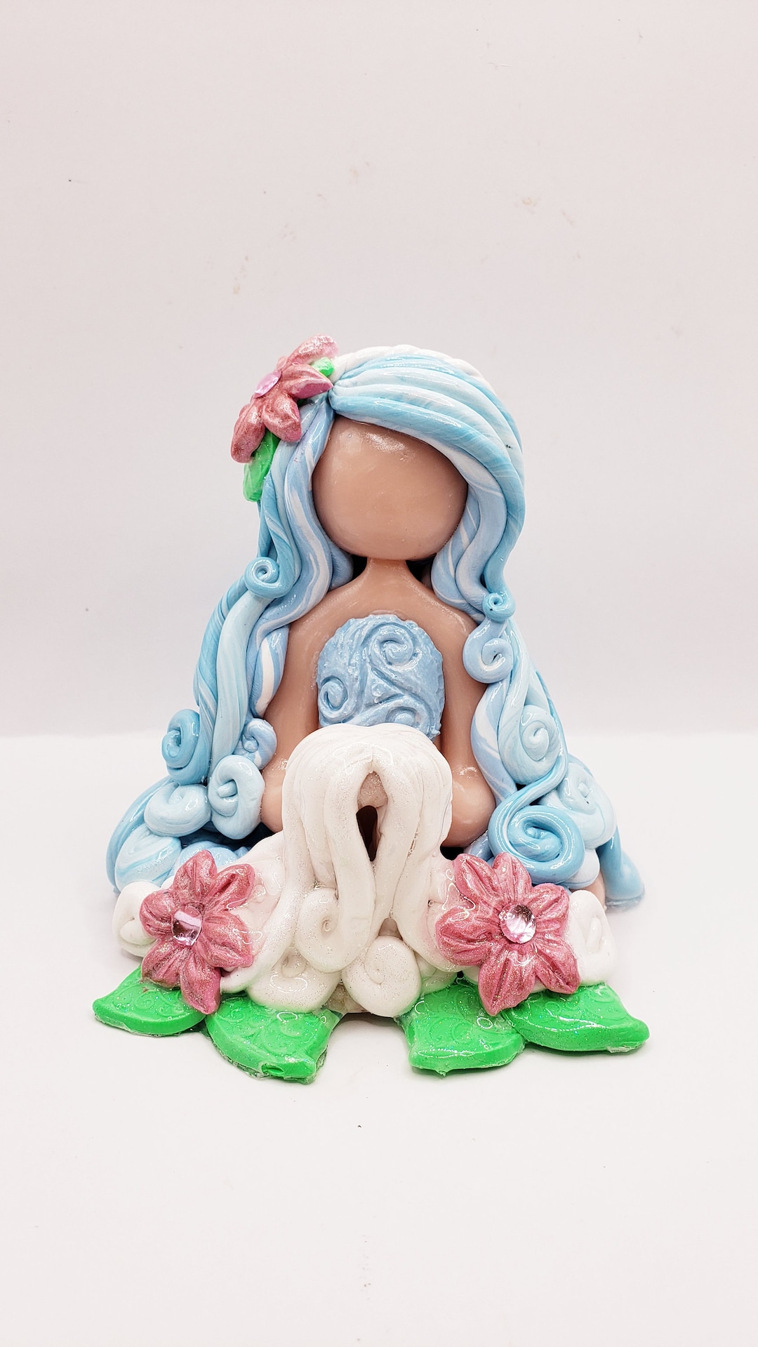 Danu Celtic Mother and River Goddess Crystal Statue Clay Figurine ...