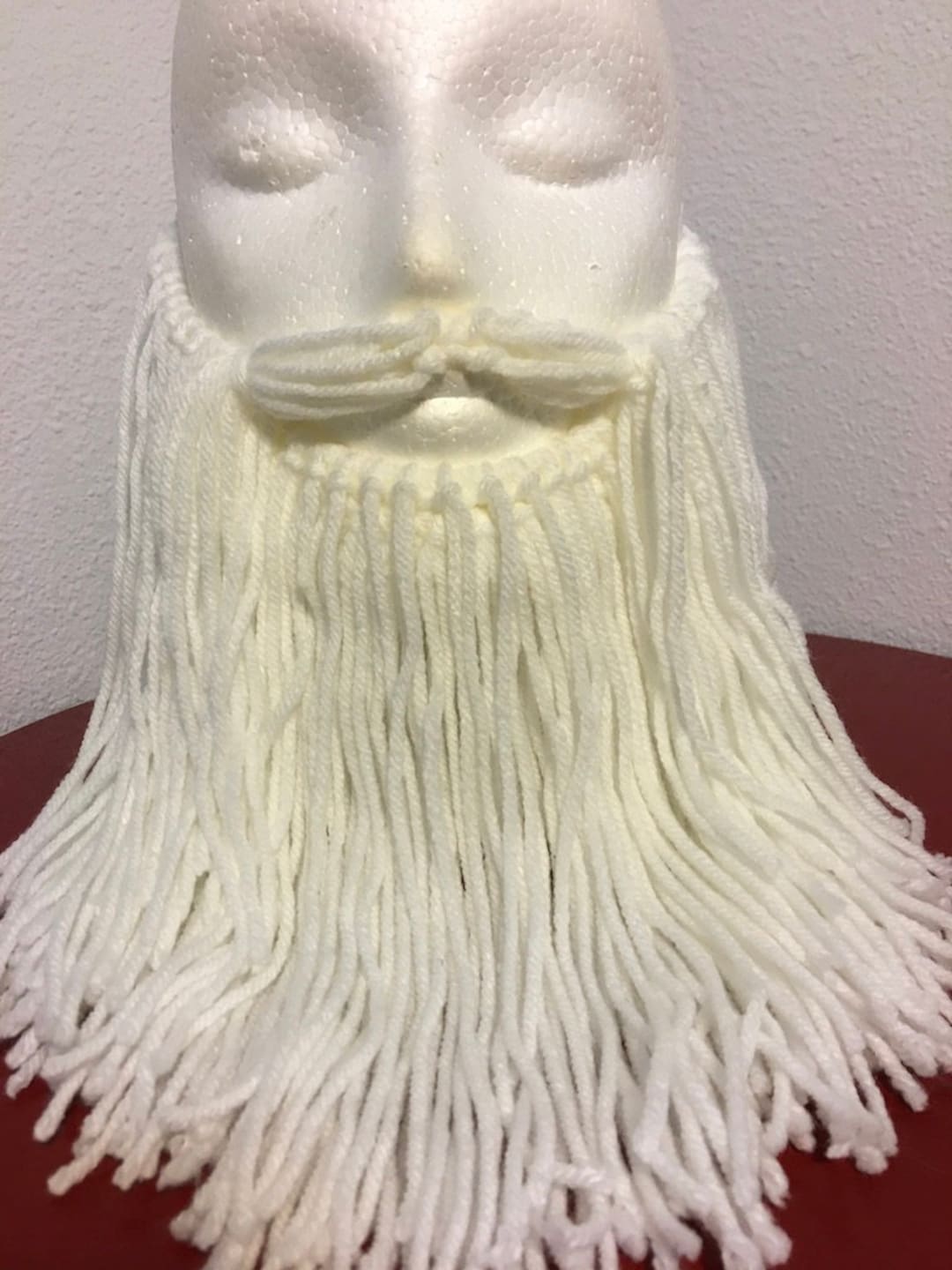 White Large Santa Yarn Beard - Etsy