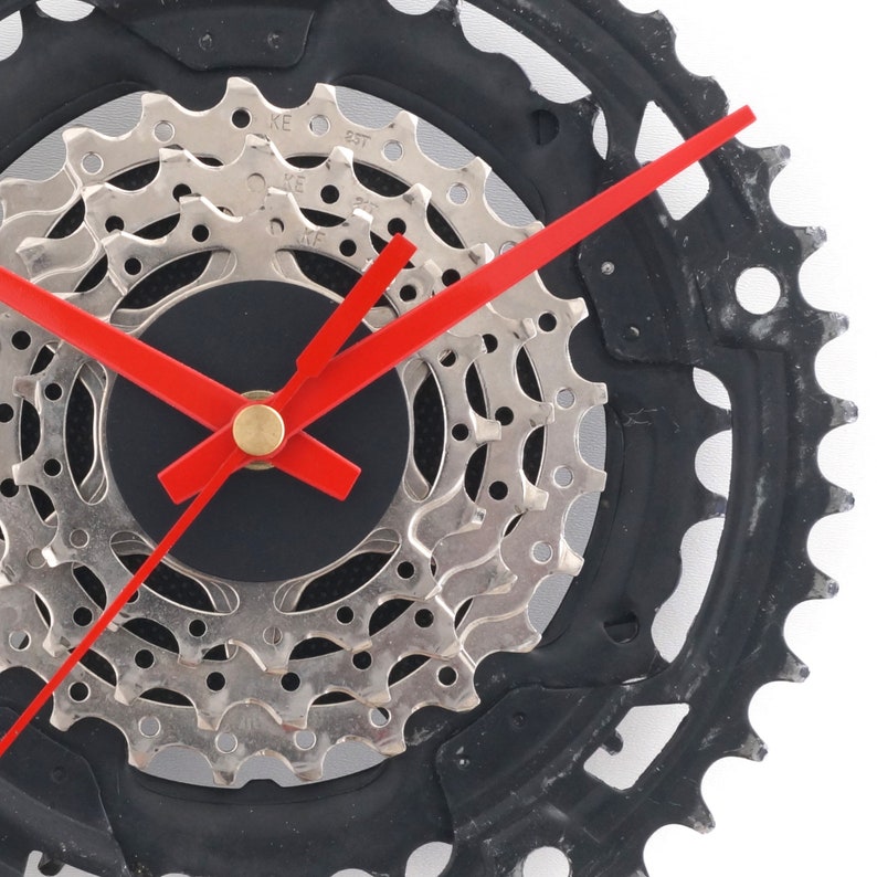 Bike Clock, Cycling Wall Art, Bicycle Clock, Cyclist Present, Recycled ...