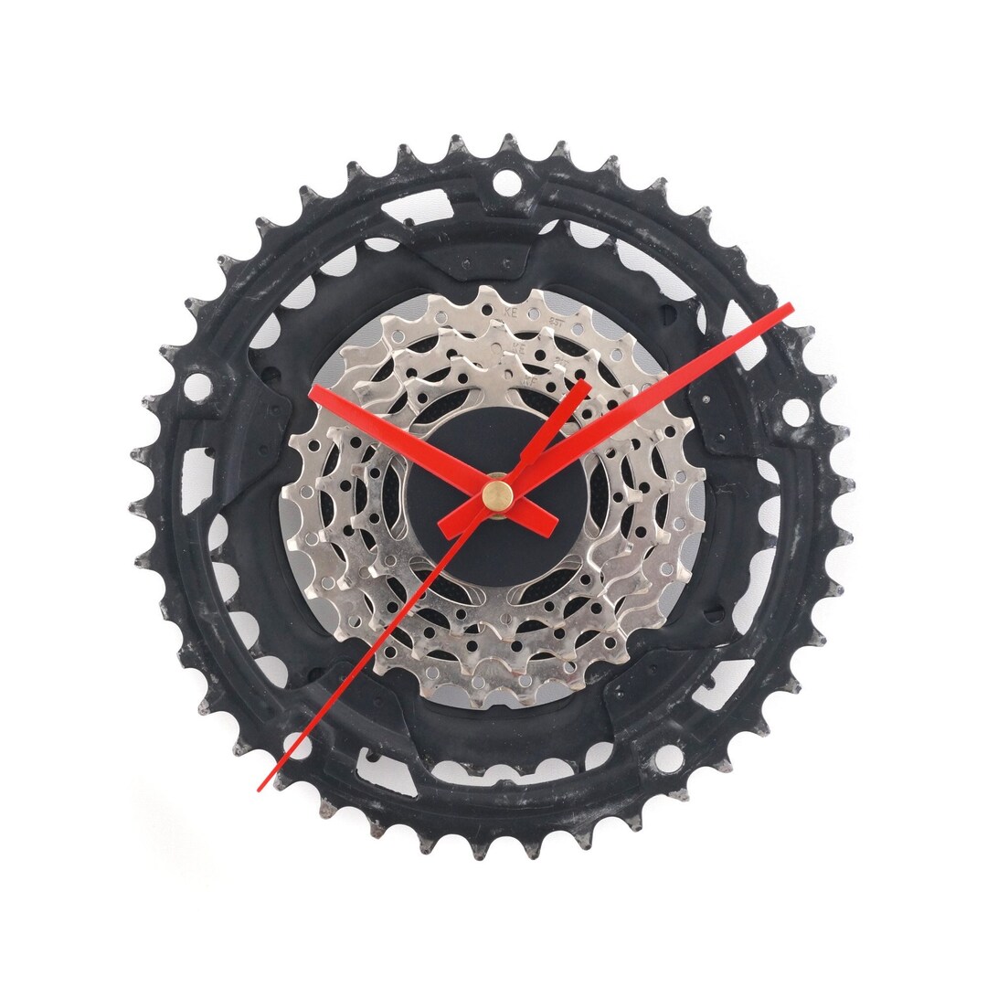 Bike Clock, Cycling Wall Art, Bicycle Clock, Cyclist Present, Recycled ...