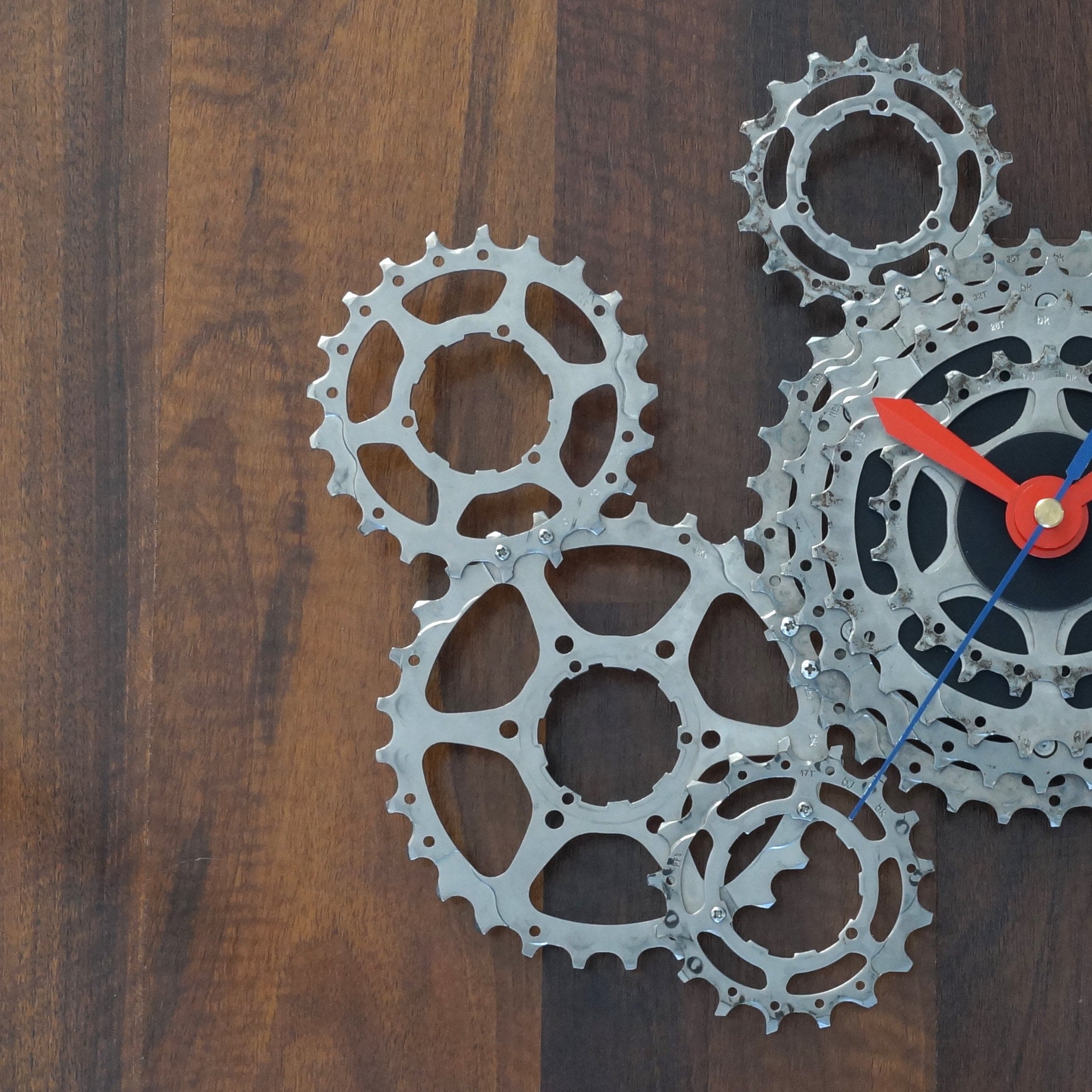 Bike Wall Clock, Bicycle Clock, Cyclist Gift, Recycled Bike Parts, Bike ...