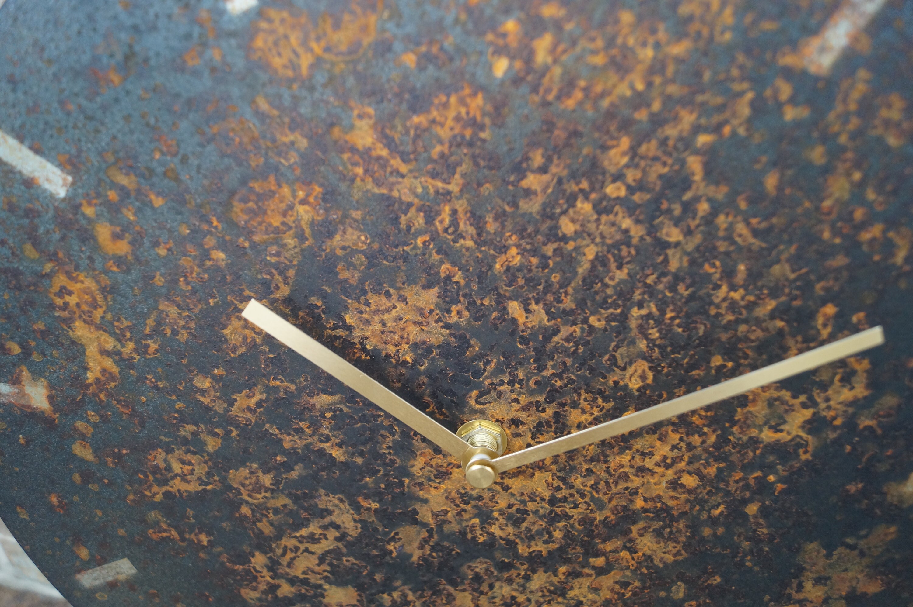 Metal Rusty Wall Clock, Decor Art, Rustic Clock Gift, Steampunk Steel ...