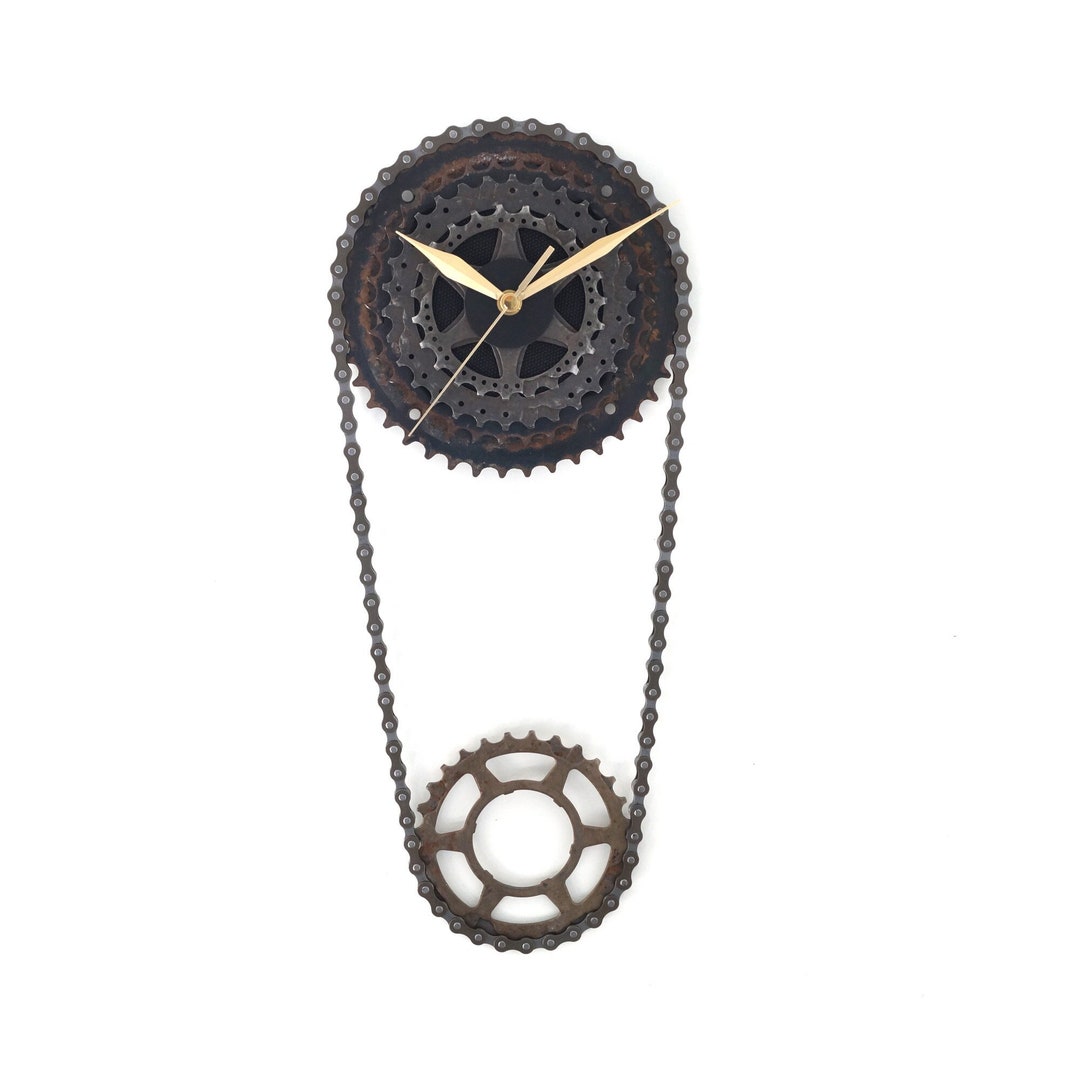 Rusty Bike Clock, Cycling Wall Art, Bicycle Clock, Cyclist Present ...