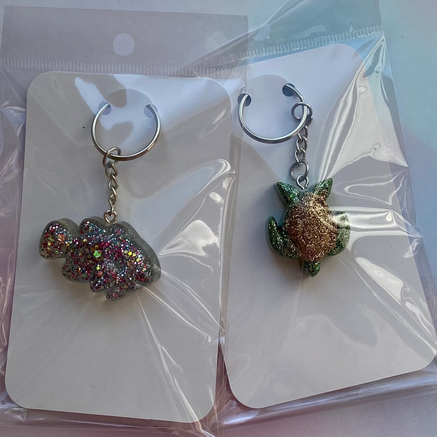 Sea Creature Keychain Keyring Key Accessory Keychain Glitter Keychain ...