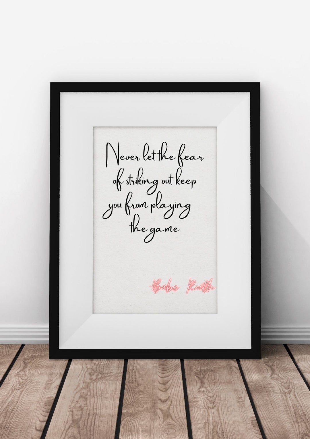 Quote From Babe Ruth, Digital-file to Print, Wall-deco - Etsy