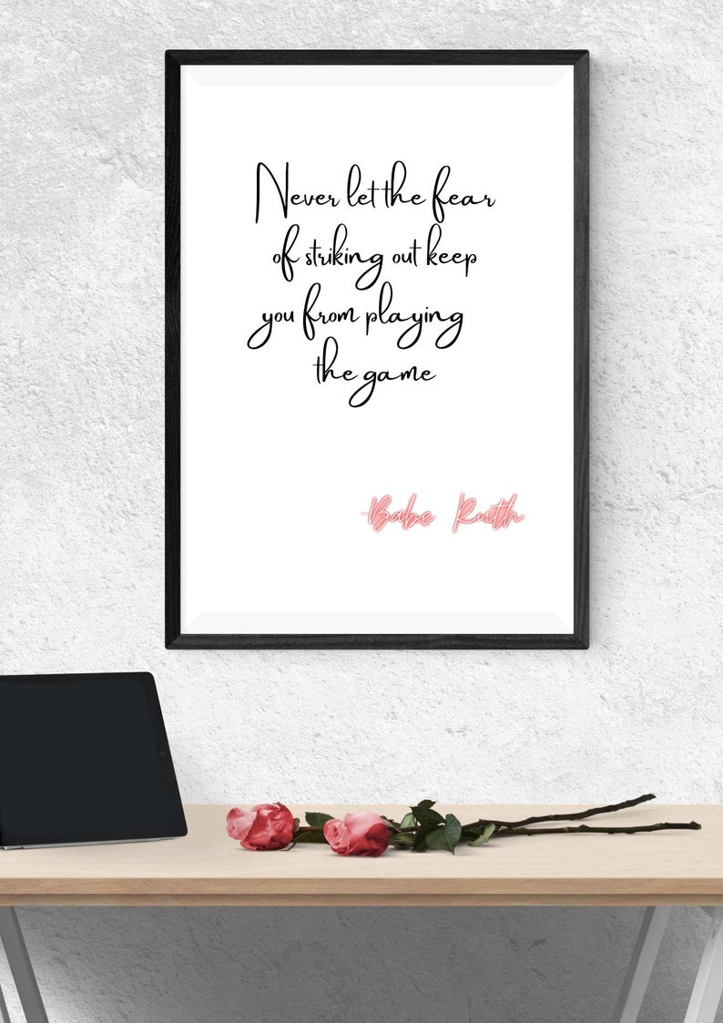 Quote From Babe Ruth, Digital-file to Print, Wall-deco - Etsy
