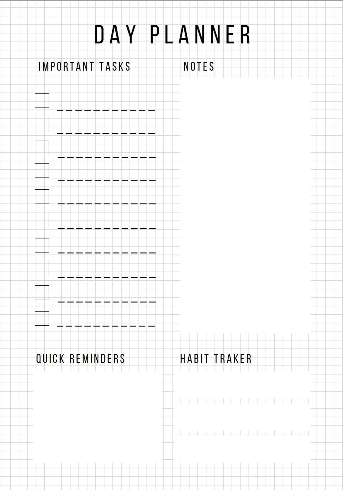Daily Planner Printable to Do List, Instant Download, Minimal Design ...