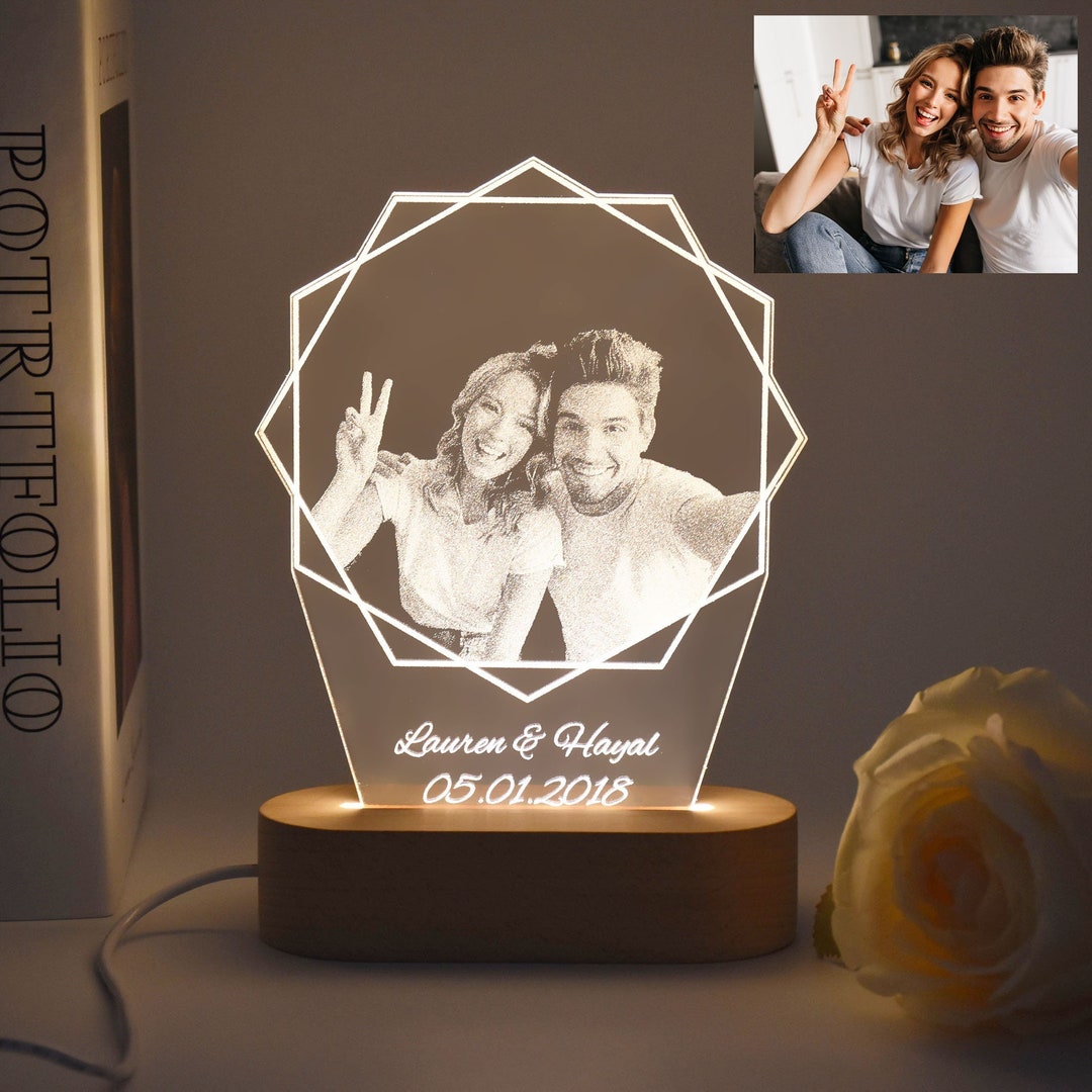 Personalized Photo Lamp 3D Led Night Lightscustom Photo - Etsy UK