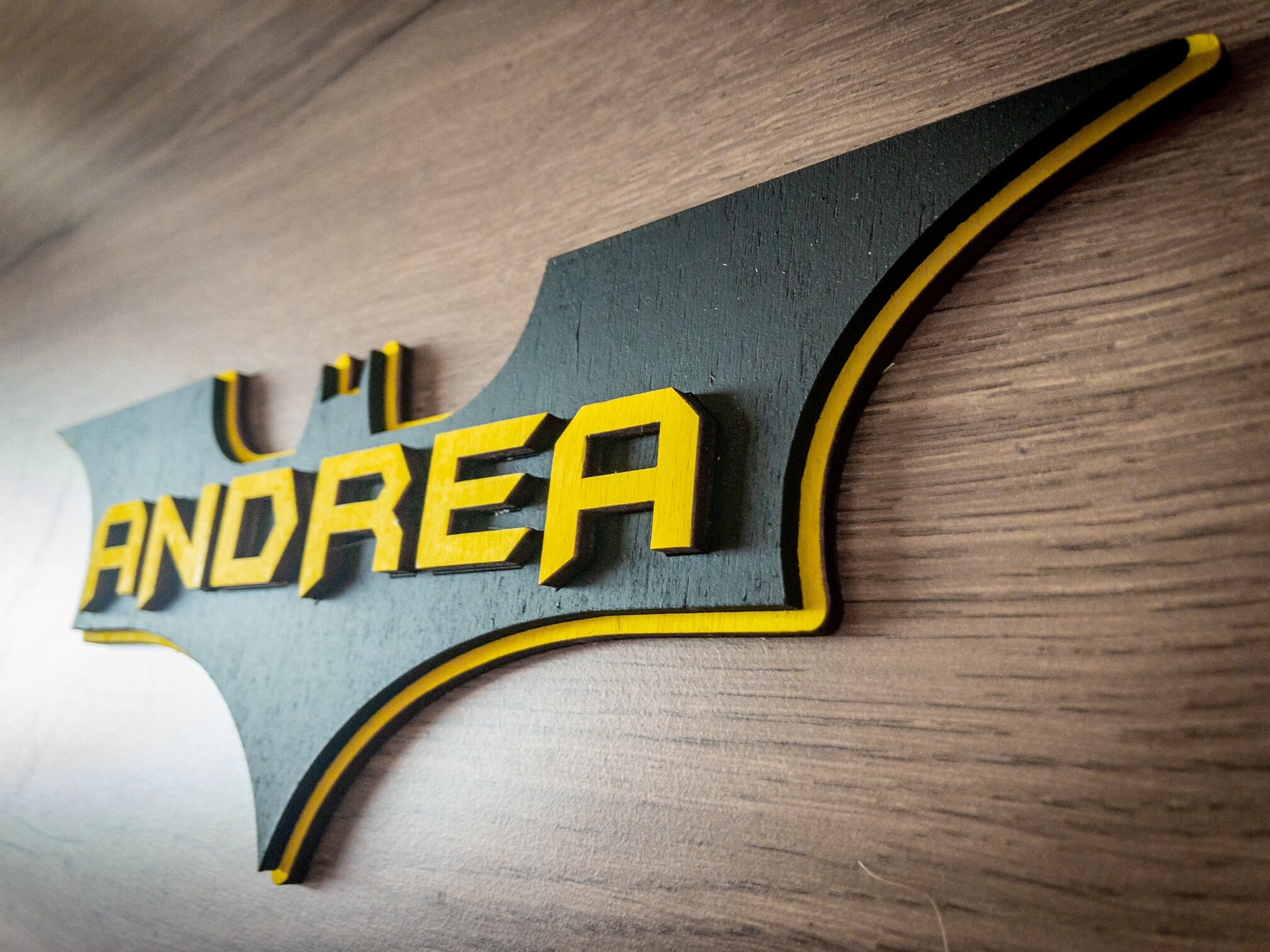 Superhero Nameplate Laser Cut File With Font - Etsy