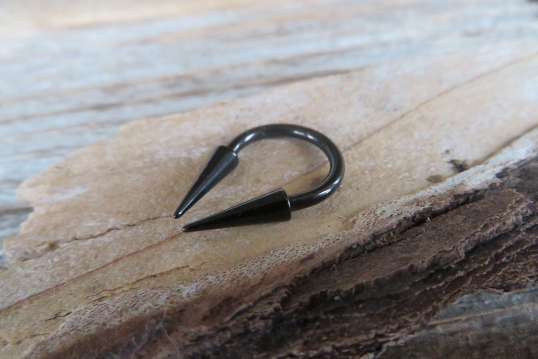 6G 8G 10G 12G 14G Thick Black IP Horseshoe Long 12mm Spike Surgical ...