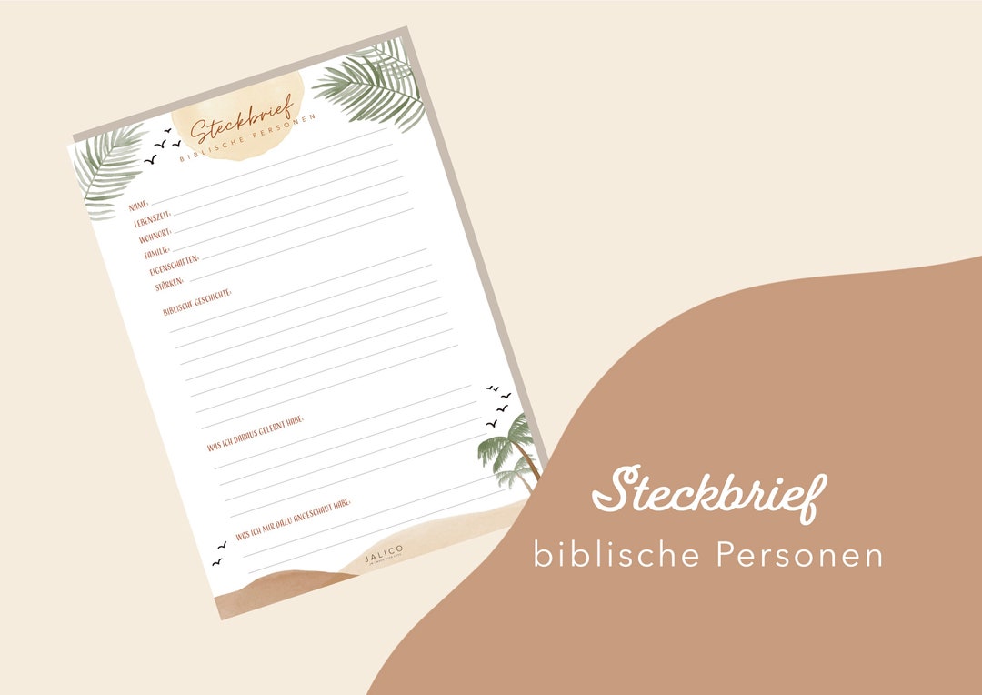 JW Profile of Biblical Characters - Etsy