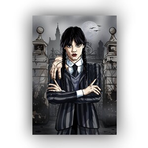 Wednesday Addams Art Print the Addams Family Poster Wall Art - Etsy