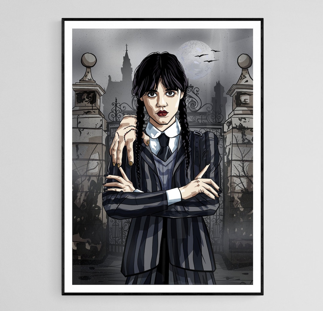 Wednesday Addams Art Print the Addams Family Poster Wall Art - Etsy