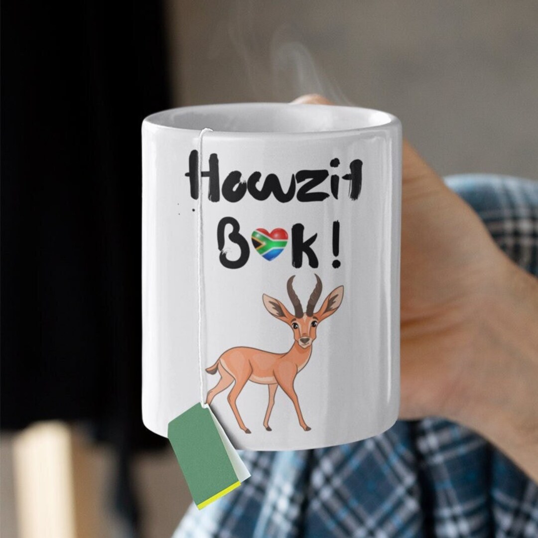 Howzit Bok! South African Coffee Mug - Unique Greeting Gift - Etsy UK