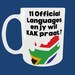 KAK Praat South African Funny Coffee Cup, 11 Official Languages South ...