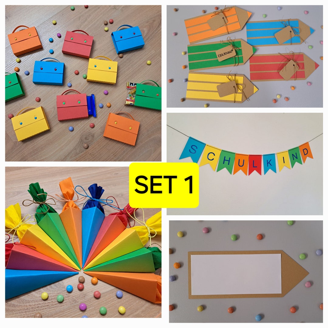 Decoration Set for School Enrollment. Whether Invitation Cards, Mini ...