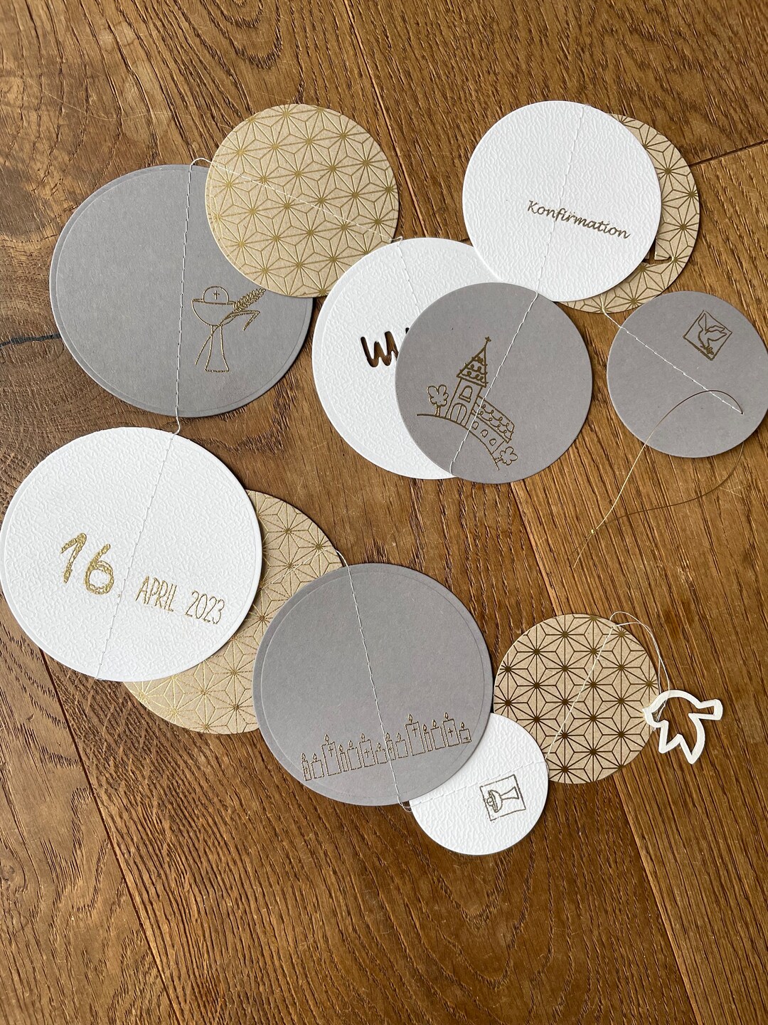 Confirmation•communion•baptism• Personalized Paper Garland Chain - Etsy