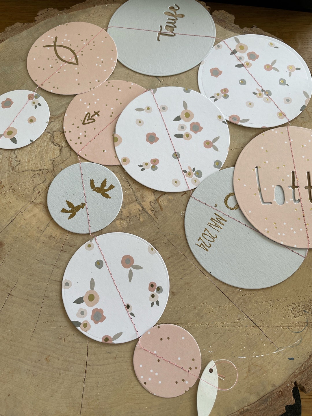 Communion Baptism Paper Garland Chain Personalized - Etsy