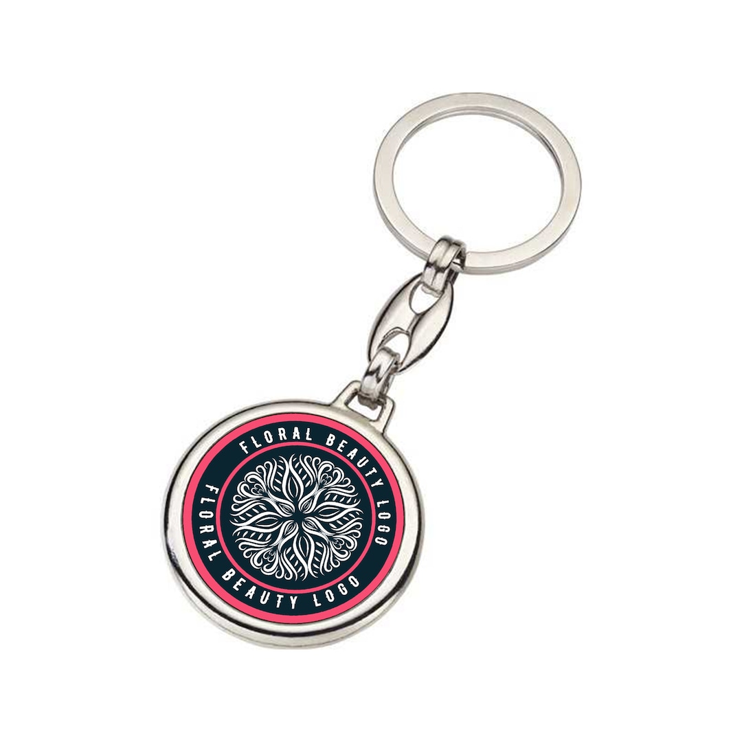 500pcs Custom Logo Keychain Personalized Business Logo Keychain for ...