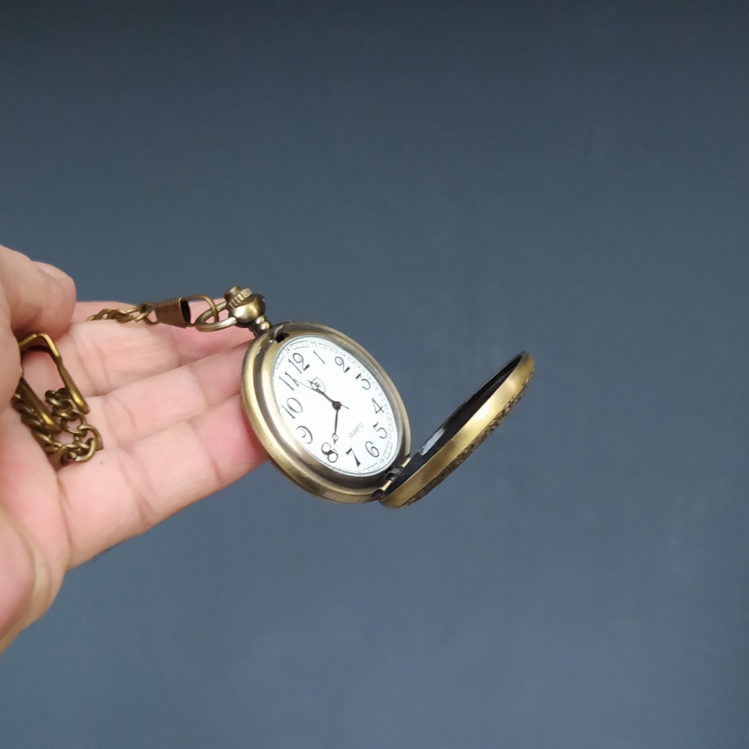 Personalized Copper Pocket Watch: Photo Printing, Engraved Gift - Etsy