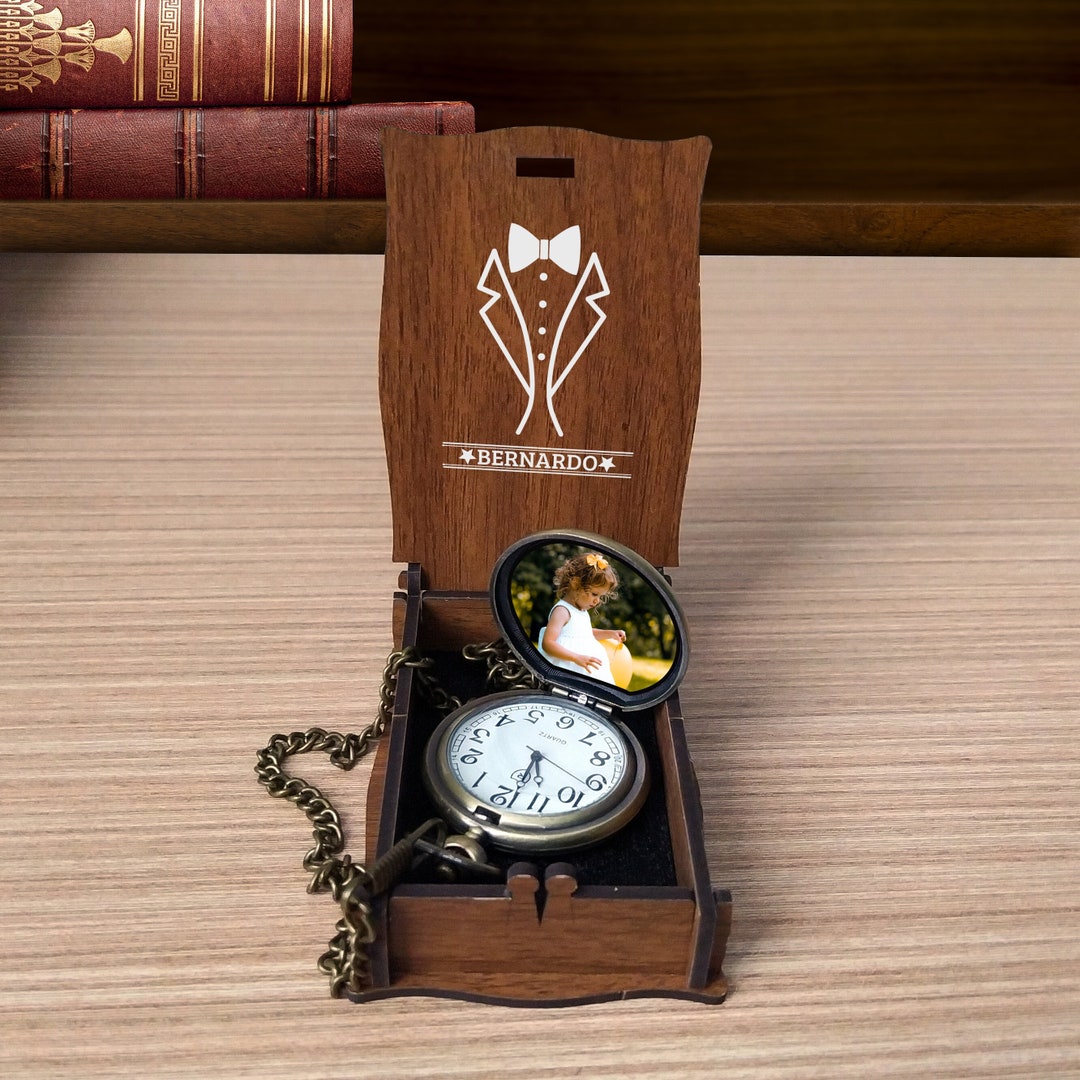 Personalized Copper Pocket Watch With Photo – Custom Engraved 7th ...