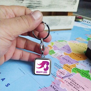 Custom Logo Printed Keychain Bulk for Companies - Personalized Key ...