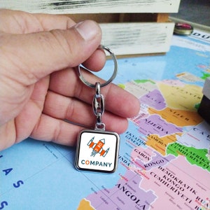 Custom Logo Printed Keychain Bulk for Companies - Personalized Key ...