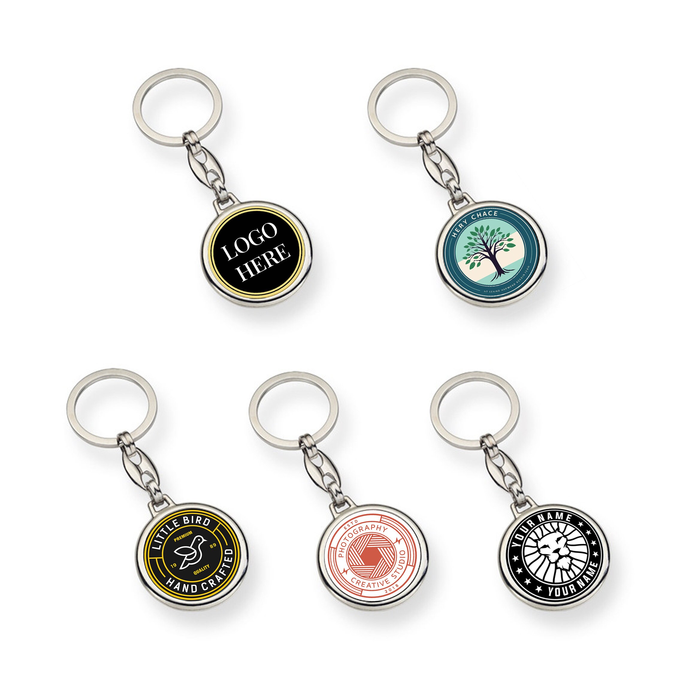 Custom Logo Keychain: Handmade Metal Photo Keychain for Companies - Etsy