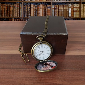 Custom Pocket Watch Anniversary Gift - Personalized Gift Box With Name ...